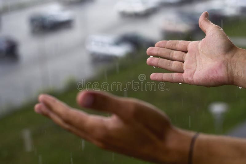 Hands under rain stock photo. Image of gold, ring, human - 123117408