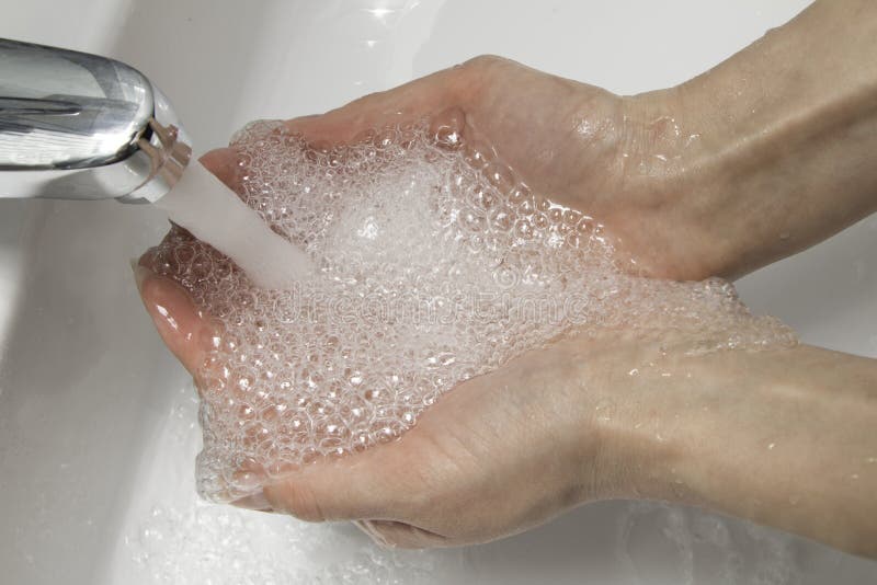 Hands Under the Tap Water from a Tap Stock Photo - Image of flowing ...