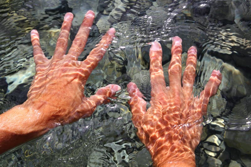 Hands Underwater River Water Wavy Shapes Stock Photo - Image of beauty ...