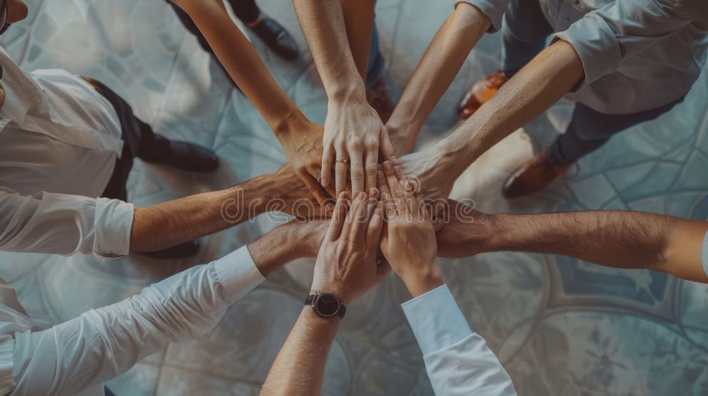 The Hands in Unity.AI Generated Image Stock Photo - Image of ...