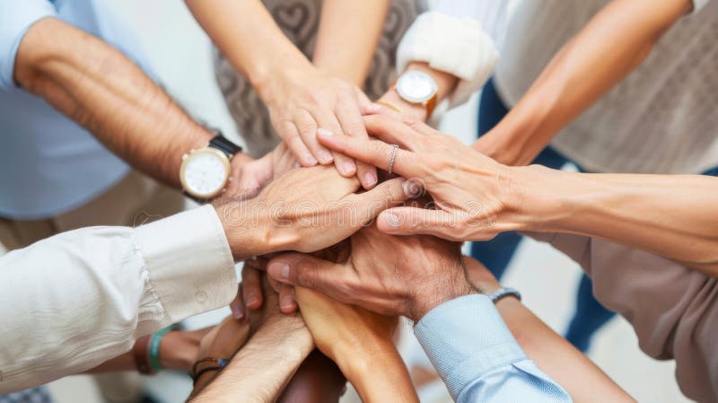 The Hands in Unity.AI Generated Image Stock Photo - Image of community ...