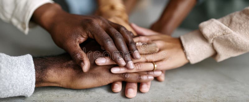 The Hands Coming Together in Unity and Support for a Common Cause AI ...