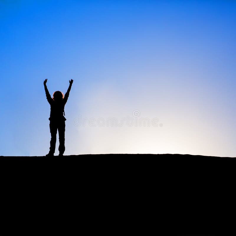 Woman rising up hands stock image. Image of field, lifestyle - 10824207