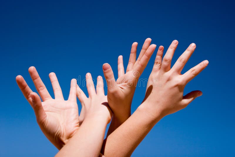 Hands up in the air stock photo. Image of person, crowd - 4585360