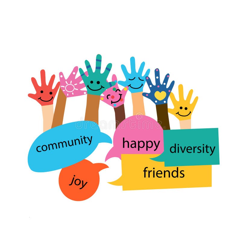 Hands Up, Concept of Good Society Stock Vector - Illustration of ...