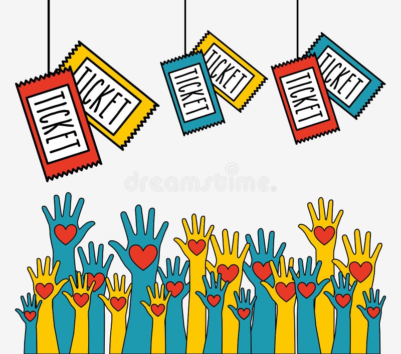 Hands up design stock illustration. Illustration of people - 69118653