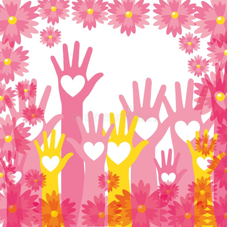 Hands up design stock illustration. Illustration of unity - 69118743