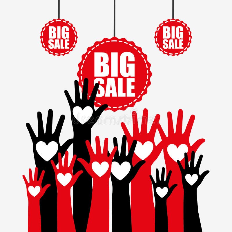 Hands up design stock illustration. Illustration of volunteering - 69118757