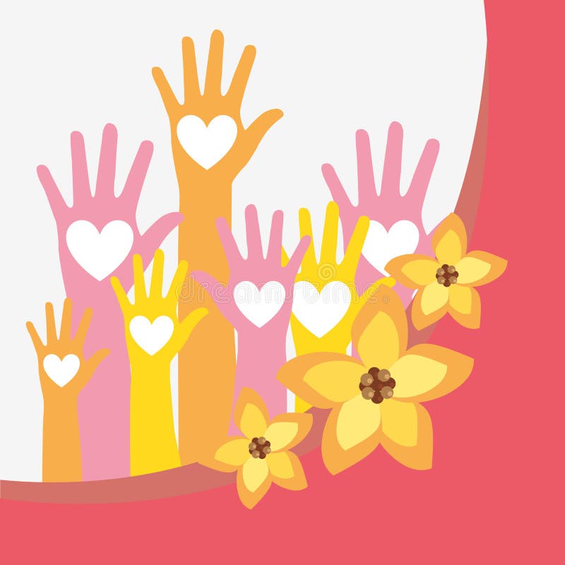 Hands up design stock illustration. Illustration of election - 69118782