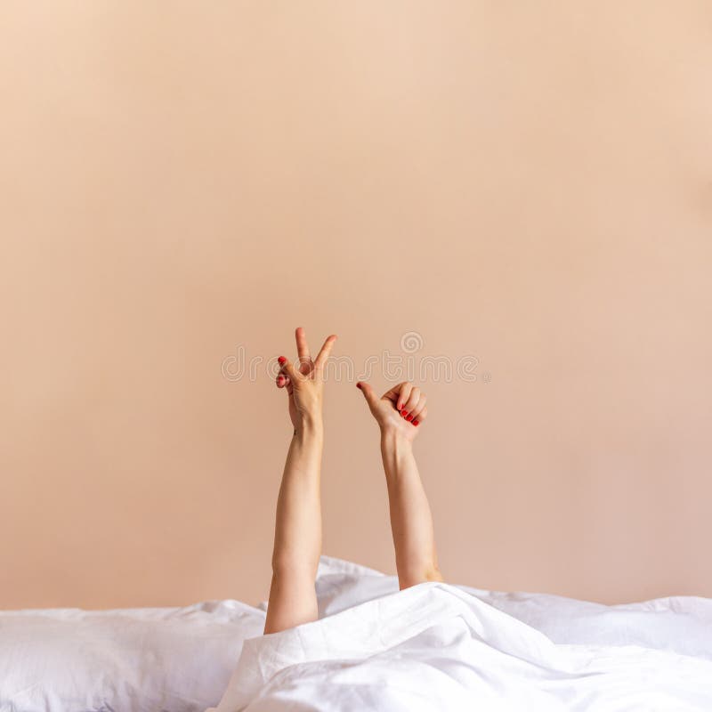 Hands Up Signs Approval. High Quality Photo Stock Image - Image of ...