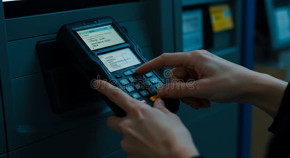 Typing on Handheld Barcode Scanner Device for Inventory Management ...