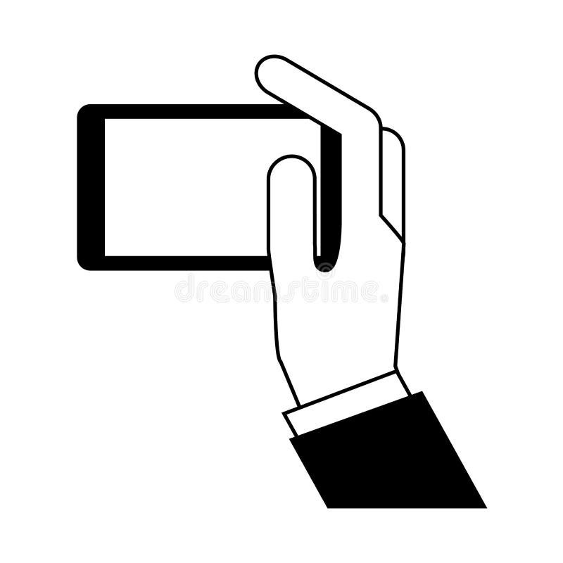 Hands user smartphone icon stock vector. Illustration of development ...