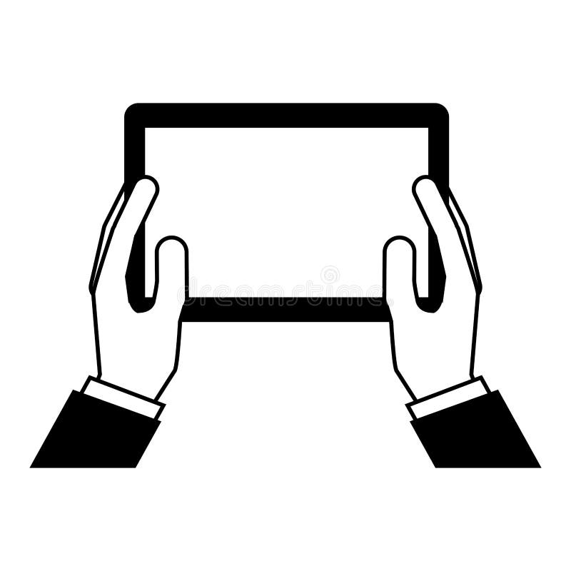 Hands user smartphone icon stock vector. Illustration of page - 90633014