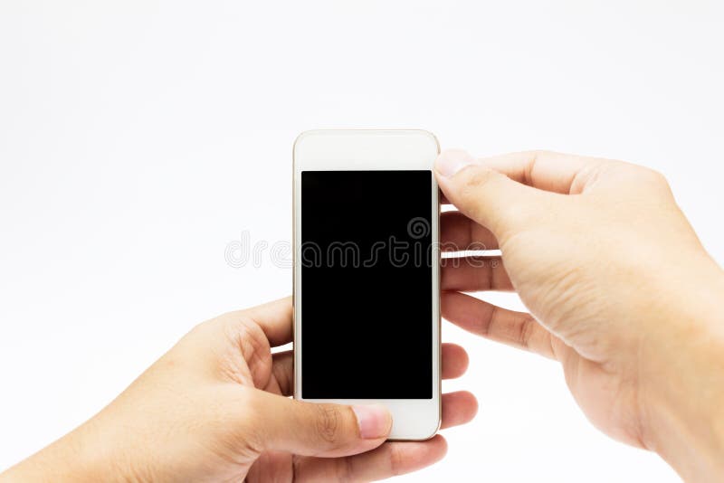 Hands using phone stock image. Image of posting, smart - 55745955