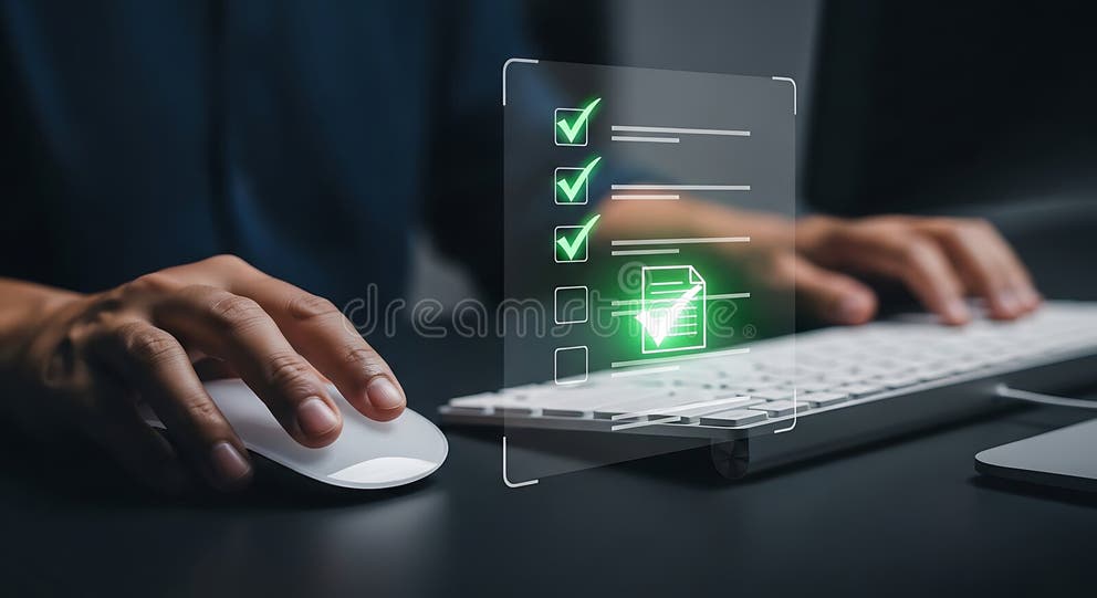 Checklist Computer Mouse Stock Illustrations – 1,308 Checklist Computer ...