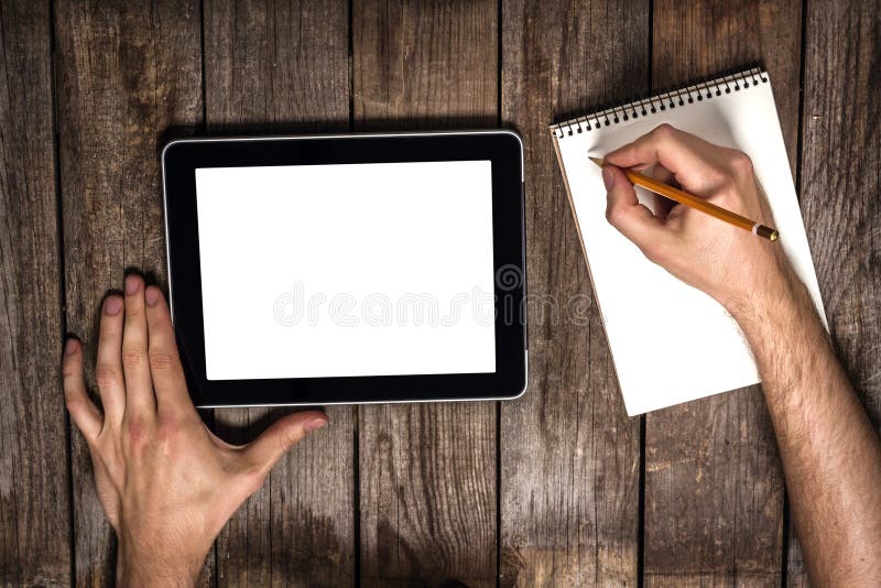 Hands Using Computer Tablet Draw Pancil Stock Photos - Free & Royalty ...