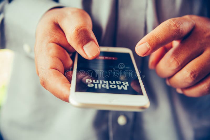 Hands Using Mobile Banking on Smart Phone Stock Photo - Image of bank ...