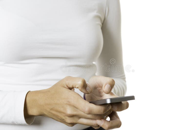 Hands using a mobile phone stock image. Image of connection - 42458589