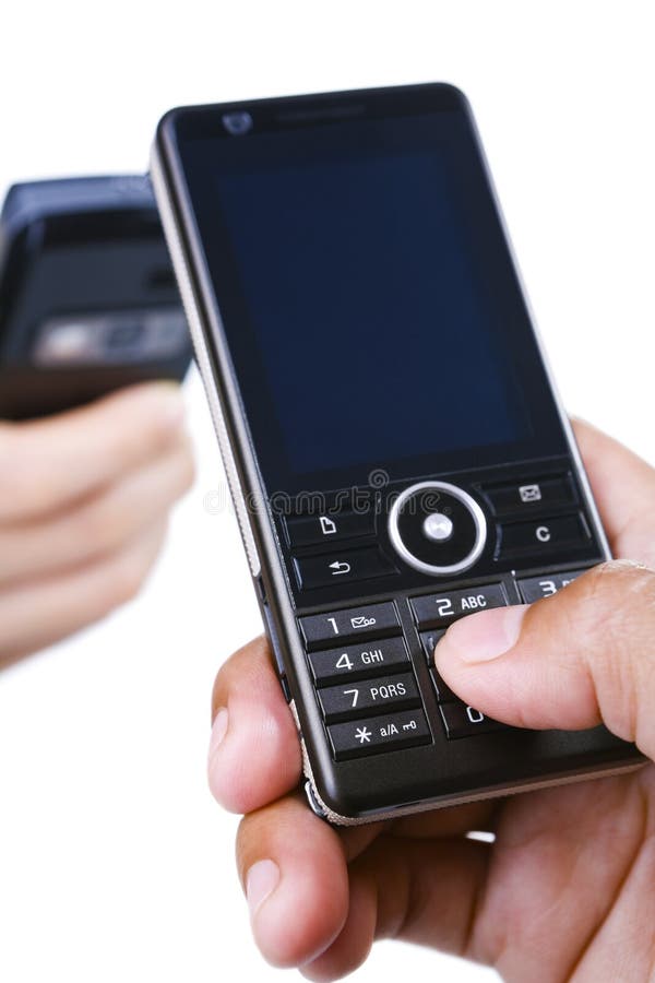 Hand Pressing Cell Phone Keypad Stock Photo - Image of fingers, hand ...