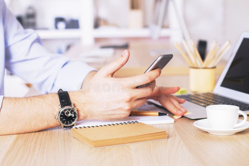 Hands using phone stock photo. Image of communication - 69661662