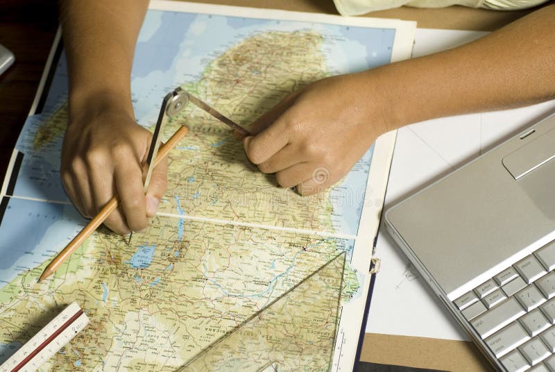 Hands Using Protractor - Horizontal Stock Photo - Image of protractor ...