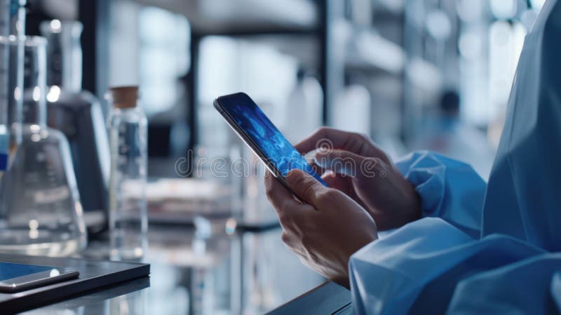 The Hands Using Smartphone.AI Generated Image Stock Photo - Image of ...