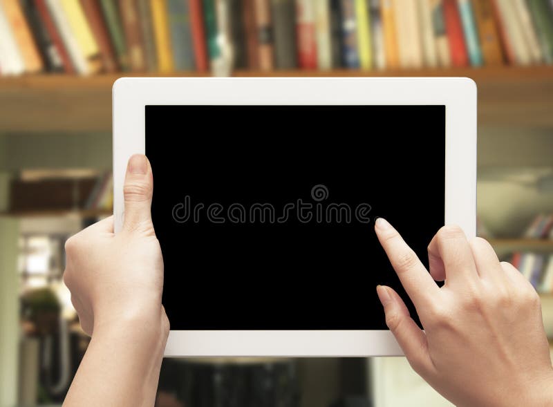 Hands using tablet stock image. Image of closeup, touch - 46702593