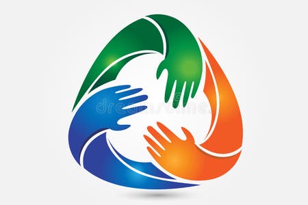 Hands Voluntary Unity Symbol Logo Vector Stock Vector - Illustration of ...