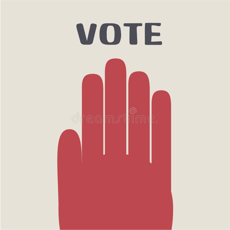Hands vote. stock vector. Illustration of paper, campaign - 93437200
