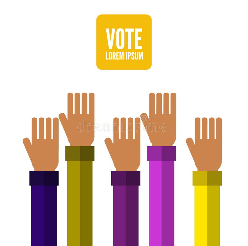 Hands voting. stock vector. Illustration of hands, concept - 48198174