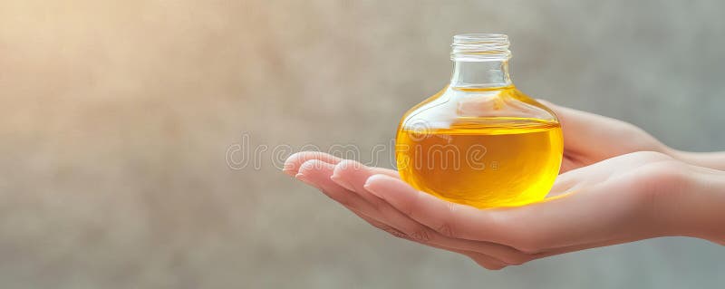 Hands Warming Up Moisturizing Oil before Application, Skin Care ...