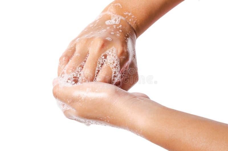 Hands Washing with Bubble Soap. Stock Photo - Image of bubble, wash ...