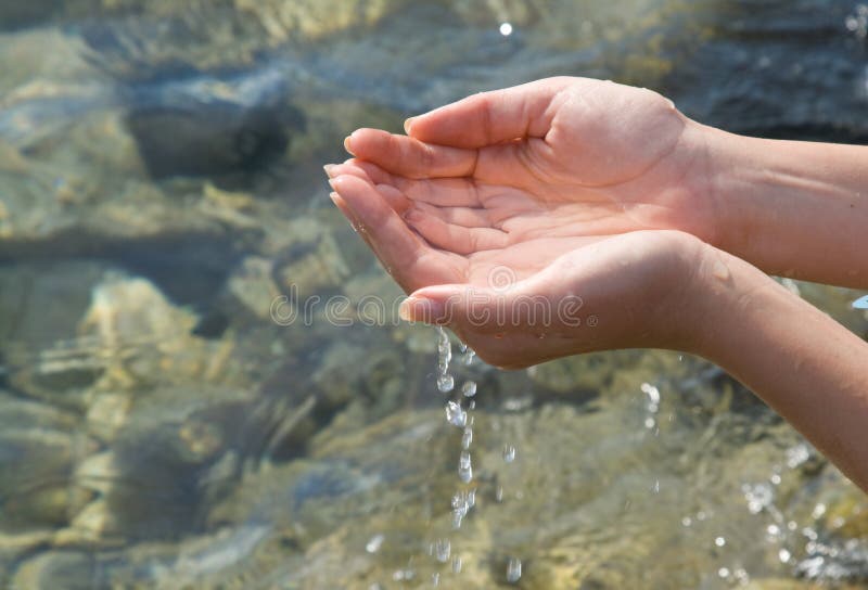 Hands with water stock image. Image of hygiene, catching - 6868291
