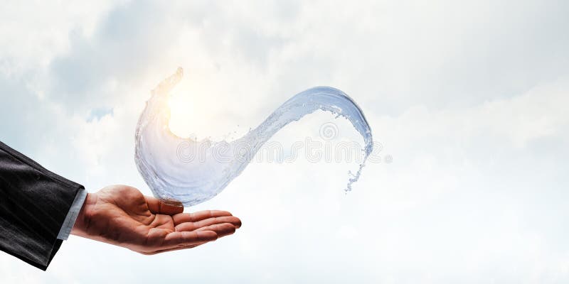 Hands with water splash stock image. Image of human - 226897441