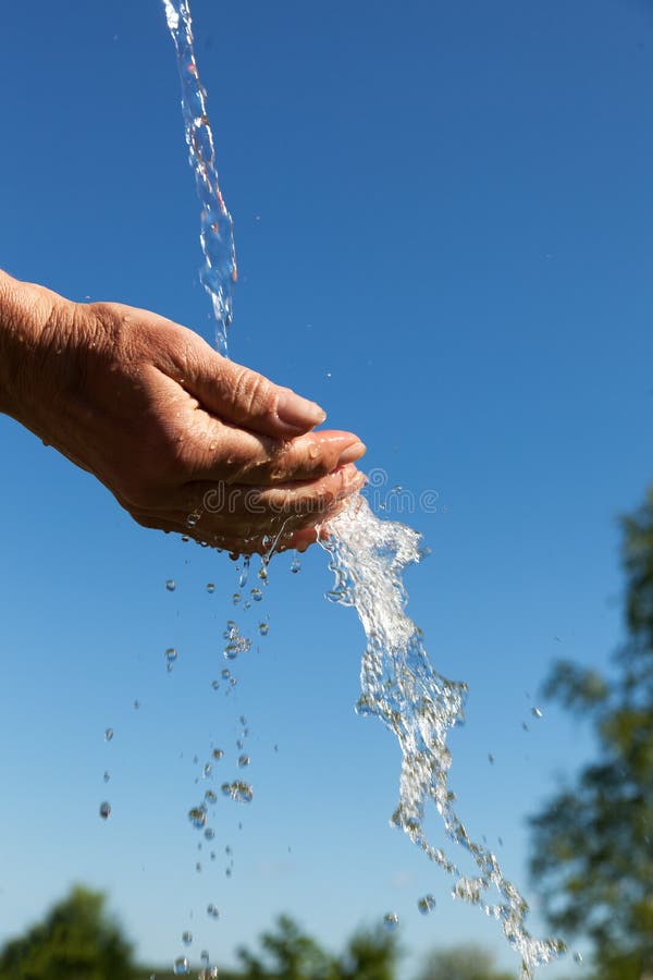 Hands and water. stock photo. Image of water, wash, nature - 62850940