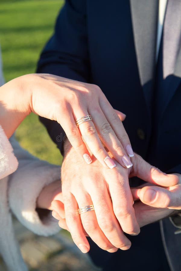 Hands with the Wedding Rings Stock Image - Image of loyalty ...