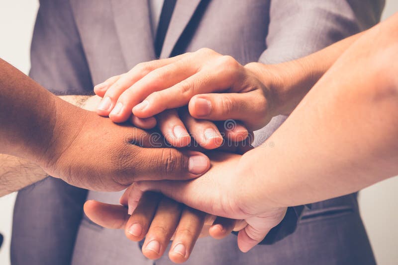 Hands Were a Collaboration Concept Teamwork Stock Image - Image of ...