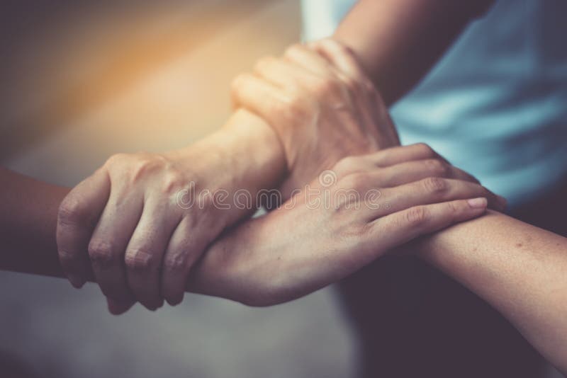 Hands Were a Collaboration Concept of Teamwork Stock Photo - Image of ...
