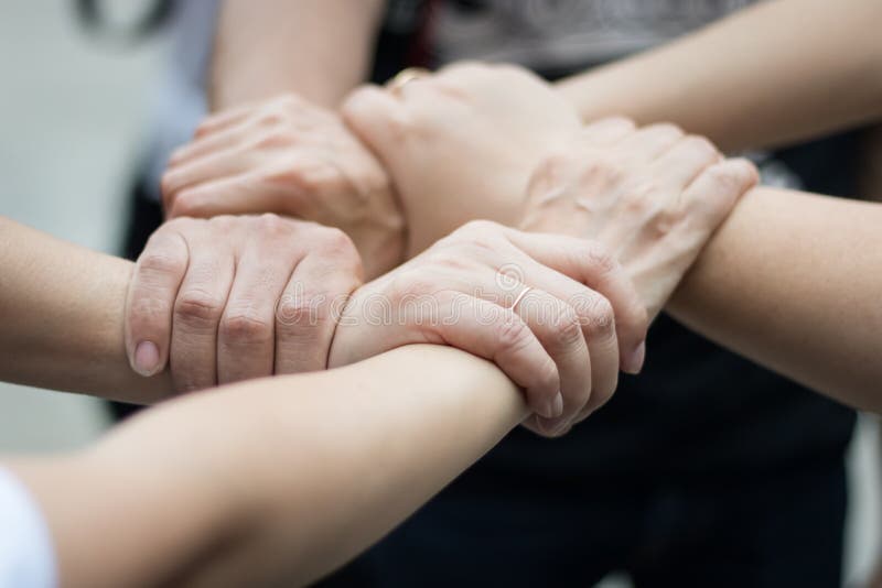 Hands Were a Collaboration Concept of Teamwork Stock Photo - Image of ...