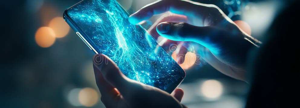 Hands whit mobile phone stock illustration. Illustration of screenshot ...