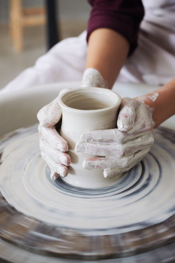 Art of pottery stock photo. Image of hands, craft, clay - 119516160