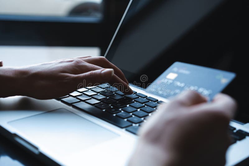 Hands of Woman Shopping in Internet, Making Instant Payment Transaction ...