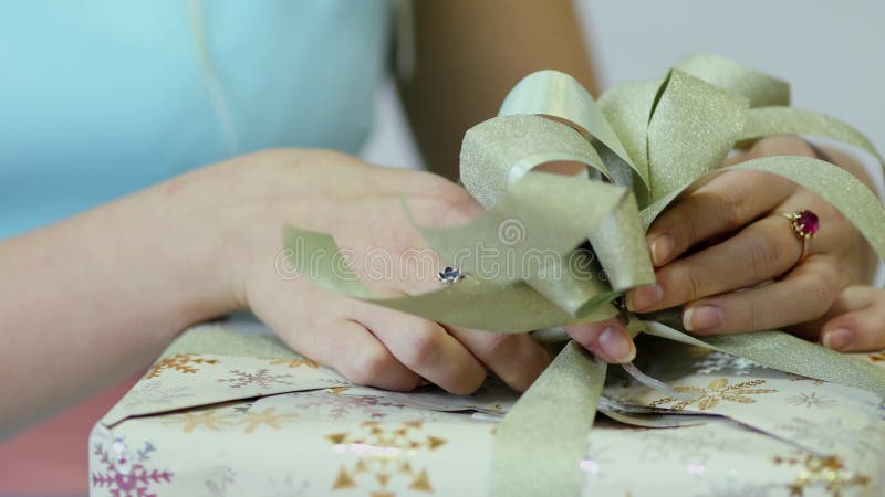 Hands of Woman Which Tries To Undo Knot and Open Stock Footage - Video ...