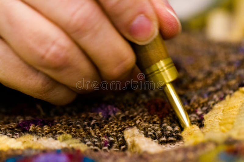 Rug hooking stock image. Image of hook, hold, woven - 286956597