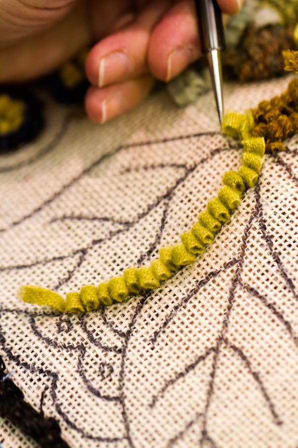 Rug hooking stock photo. Image of yarn, hooking, craft - 288041138