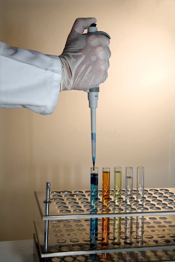 Hands by Work in Laboratory Stock Image - Image of muffler, medicine ...