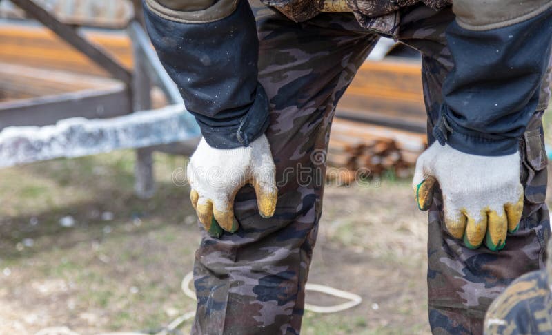 The hands of a worker stock photo. Image of person, tool - 220392500