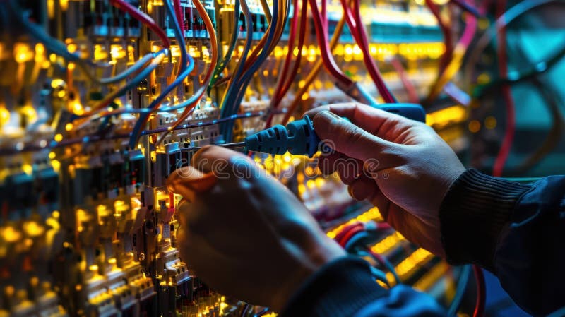 The Electrical Repair Process. AI Generated Stock Illustration ...