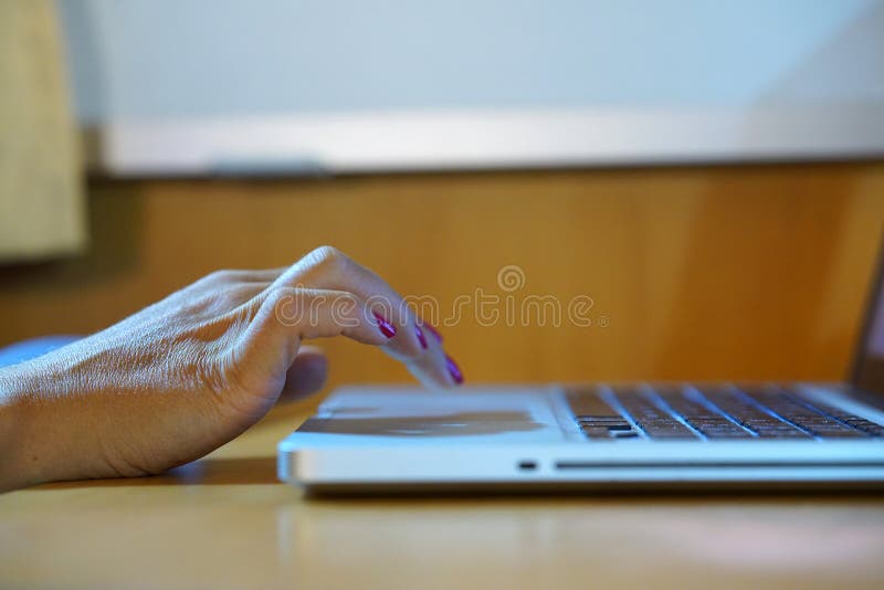 Hands Working on the Computer Keyboard Stock Image - Image of ...