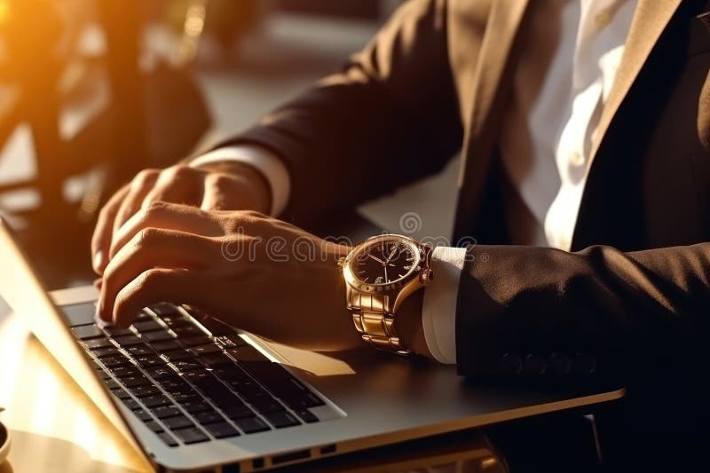 Hands Working on Laptop with Cut Out Screen at Home. Copy Space Stock ...